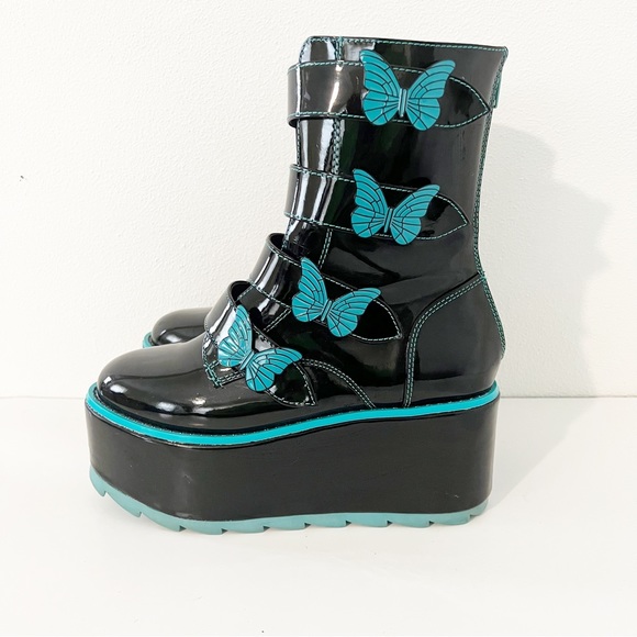 YRU | Shoes | Yru Karma Butterfly Platform Bootssize 7 | Poshmark